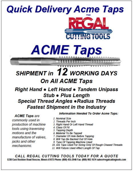 Where Acme & Buttress Thread Forms Are Used and Why | Regal Cutting ...
