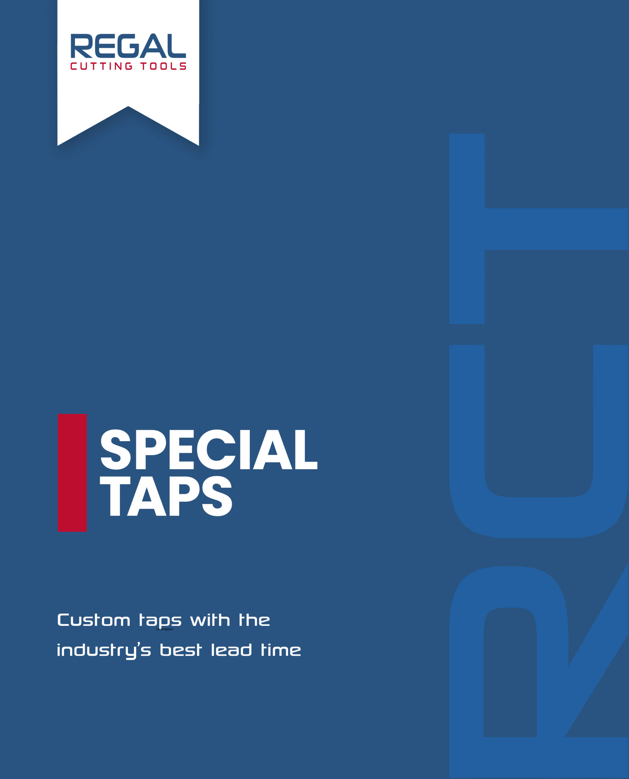 Popular Special Tap Catalog | Regal Cutting Tools 2025
